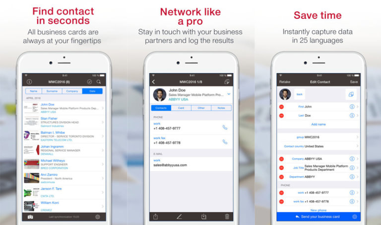 10 Business Card Scanner And Organizer Apps For iPhone And Android