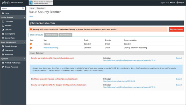 3 Free Security Extensions For Plesk Onyx - Best Practice And Prevention