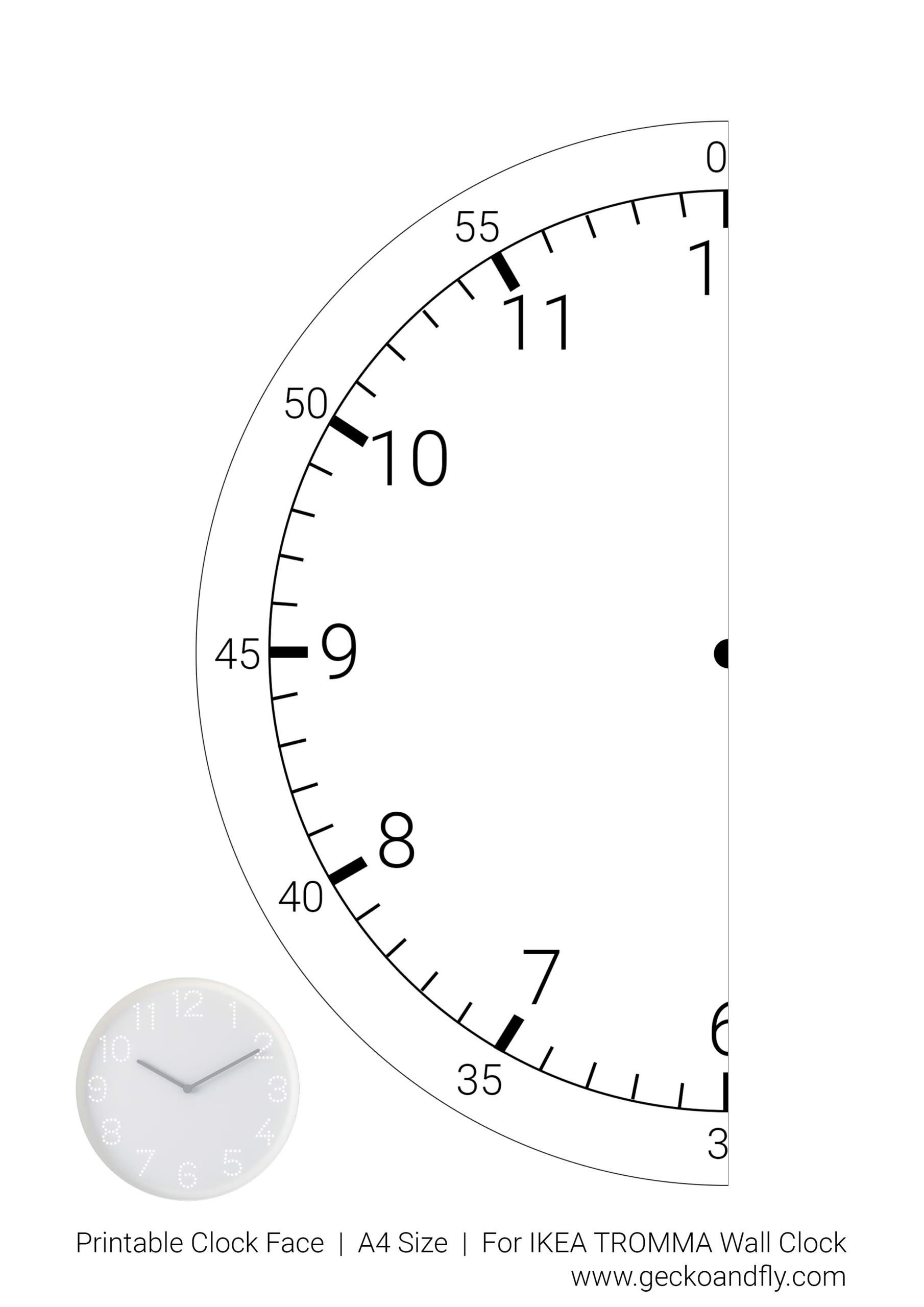 Printable Telling Time Worksheets And IKEA TROMMA Clock Face Template