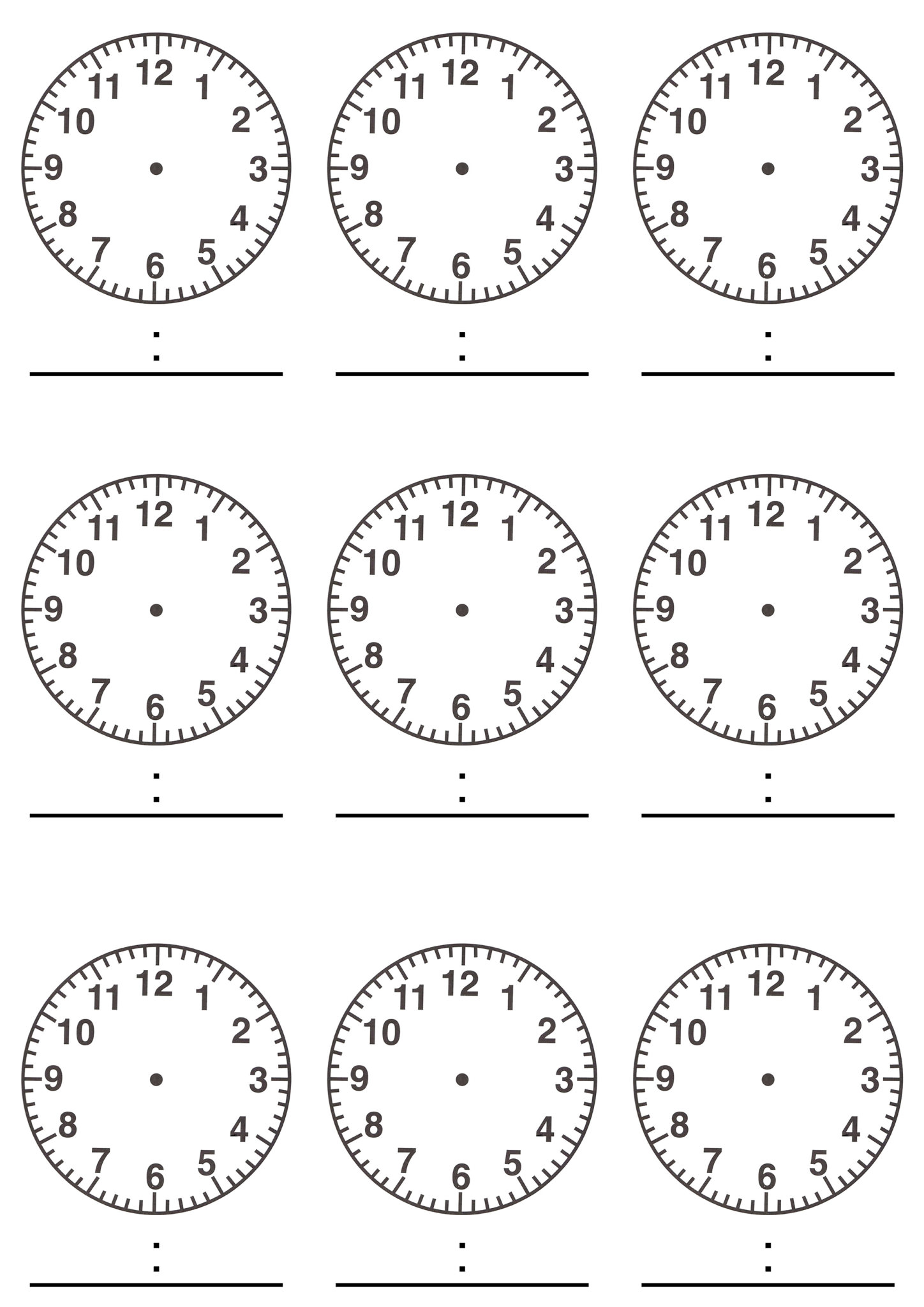 Printable Telling Time Worksheets And IKEA TROMMA Clock Face Template